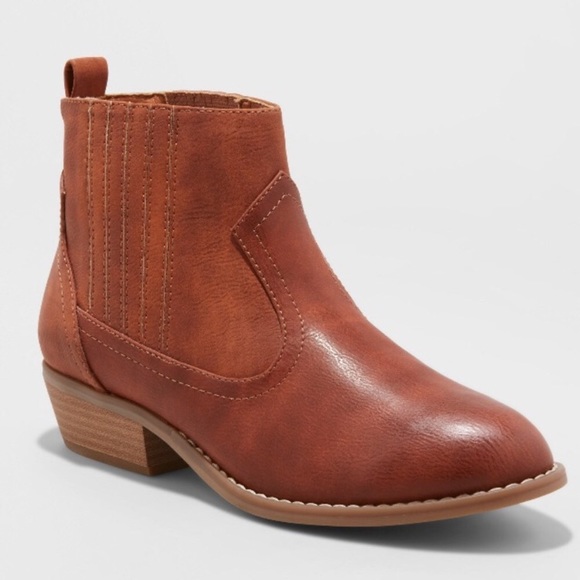 Universal Thread | Shoes | Universal Thread Cognac Ankle Booties ...